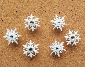 Snowflake Push Pins - Etsy