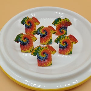 Retro Colourful T-shirt Push Pins, Cork Board Pins, Tie-dye Pins - Etsy