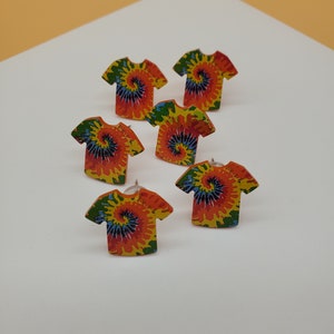 Retro Colourful T-shirt Push Pins, Cork Board Pins, Tie-dye Pins - Etsy