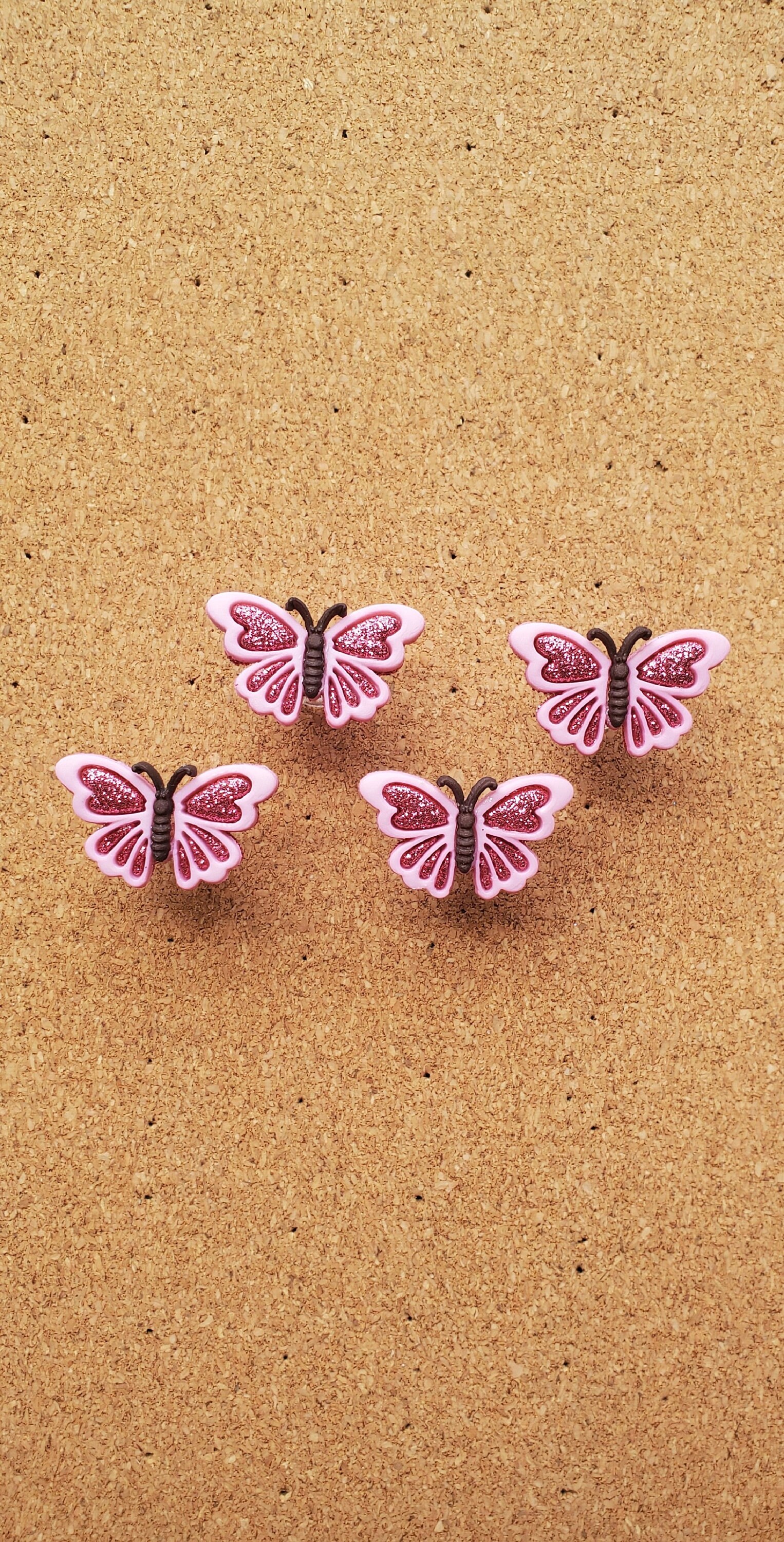 Glittery Butterfly Push Pins Cork Board Pins - Etsy
