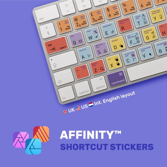 AFFINITY Keyboard Shortcut Stickers Serif Affinity Designer - Etsy