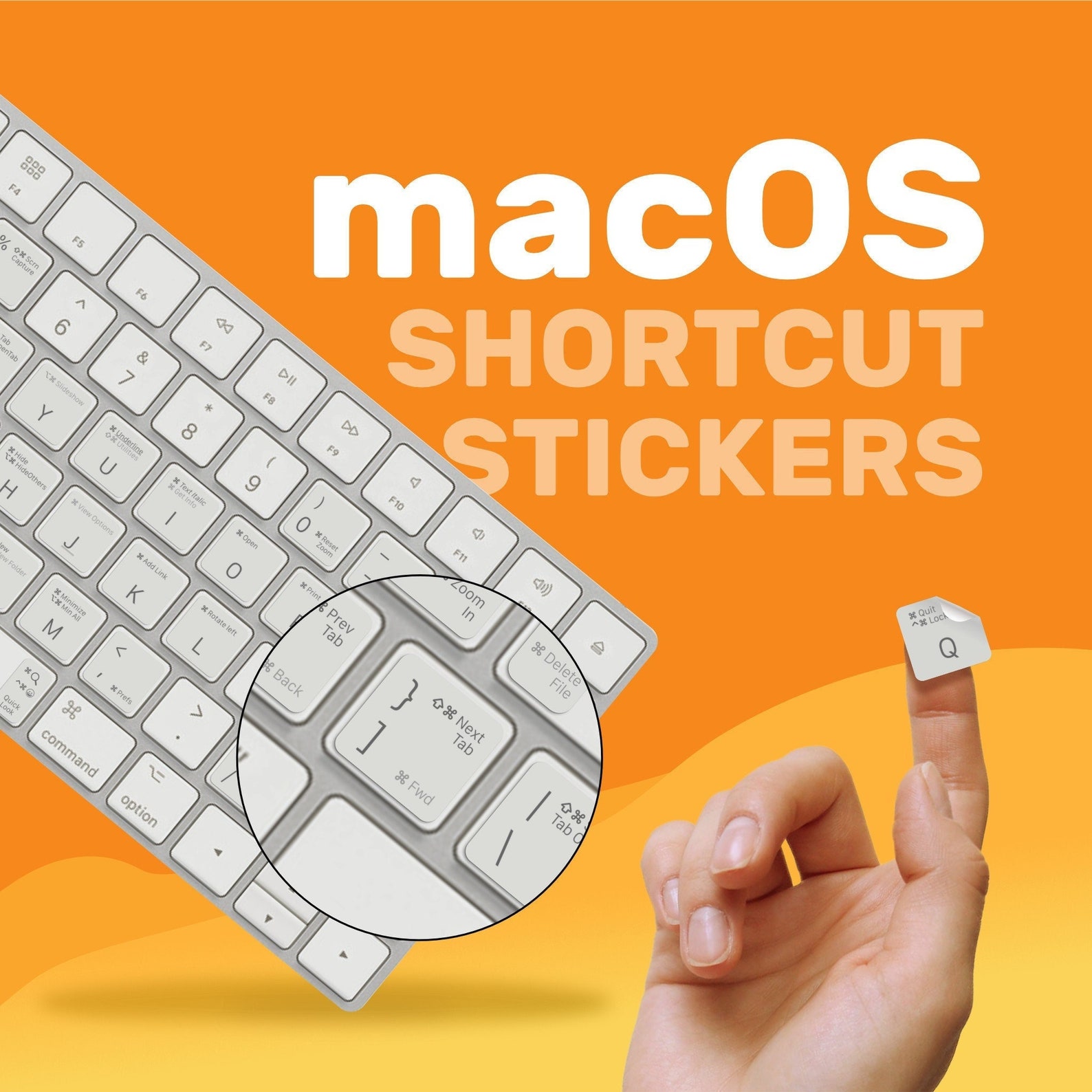 Macos Keyboard Shortcut Stickers Apple Keyboard Shortcuts - Etsy