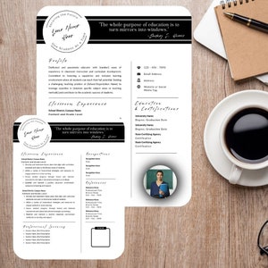 Teacher Educator Resume Template Canva Customizable Editable DOWNLOAD ...