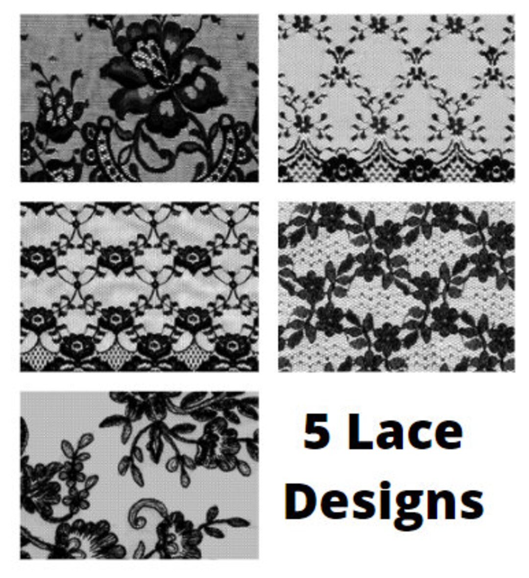 Black Lace Overlays Digital Downloads X 5 - Etsy