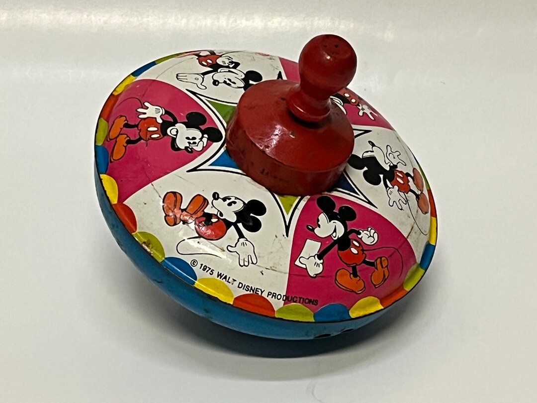 Vintage Chein 1975 Walt Disney Productions Mickey Mouse Spinning Top - Etsy