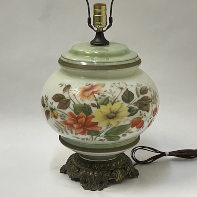 Vintage Flower Lamp - Etsy