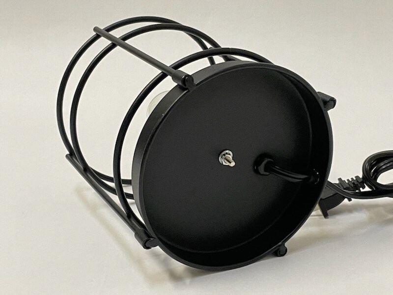 Vintage Black Wire Cage Table Lamp With Bulb - Etsy