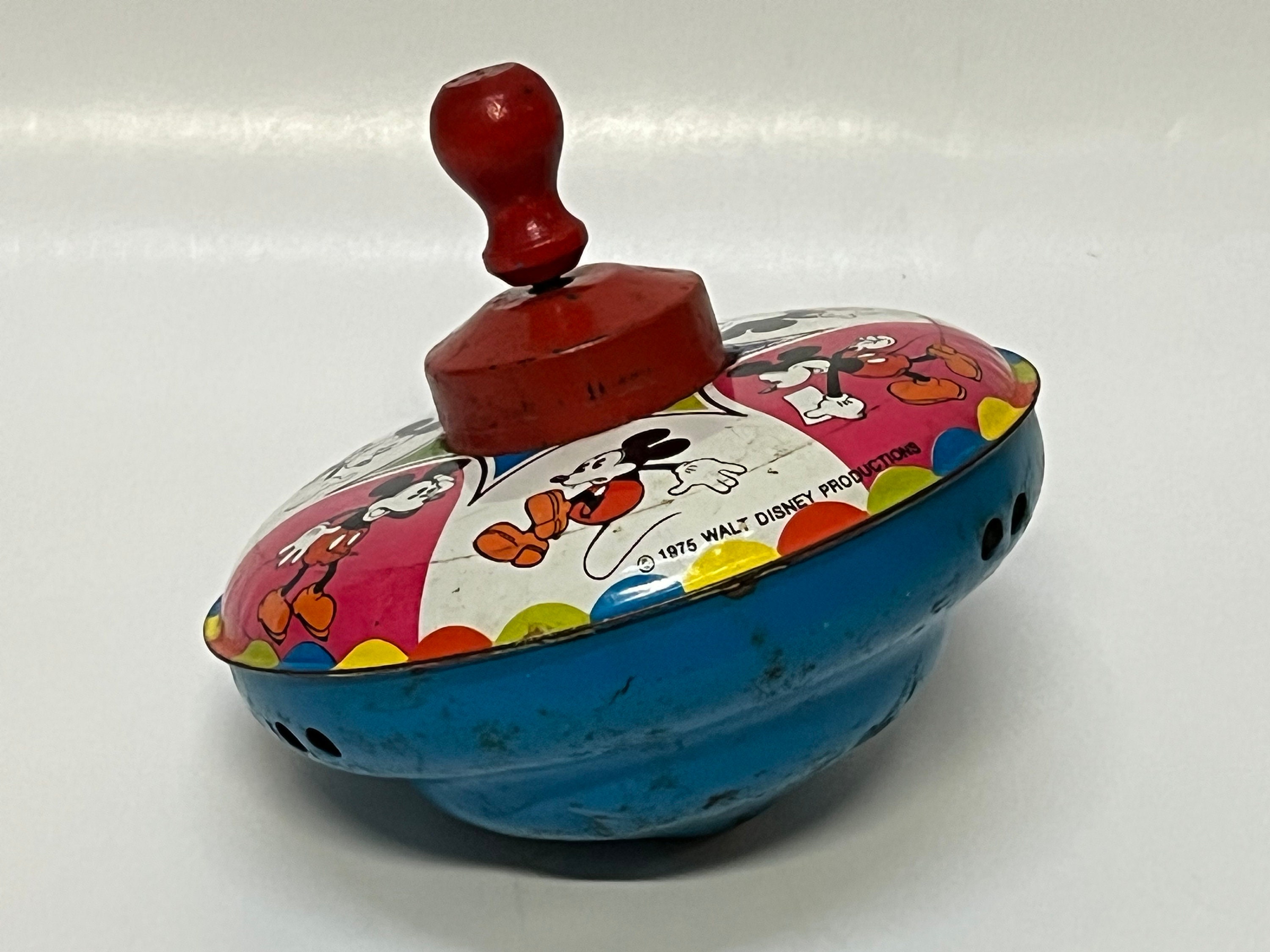 Vintage Chein 1975 Walt Disney Productions Mickey Mouse Spinning Top - Etsy
