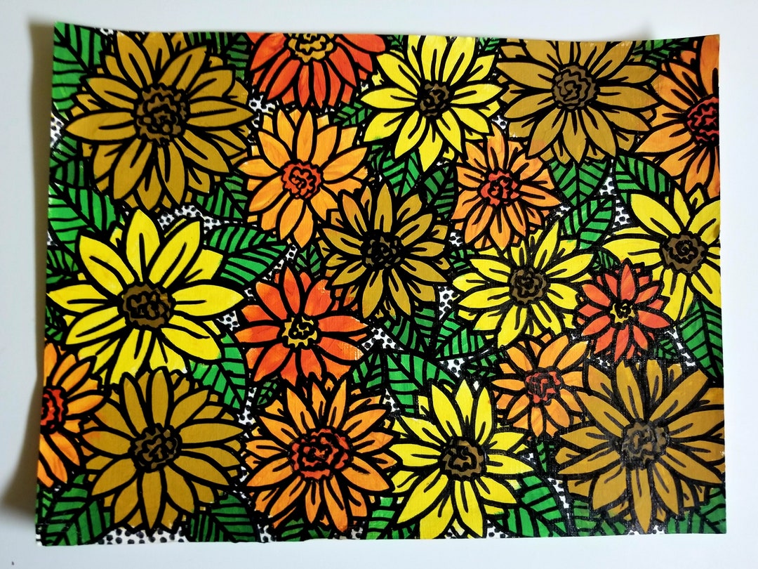Orange & Yellow Flowers - Etsy