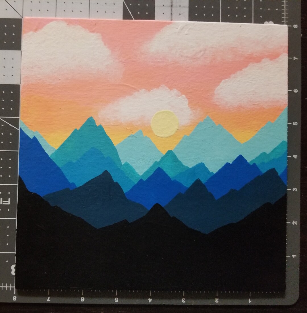 Sunset in the Mountains - Etsy