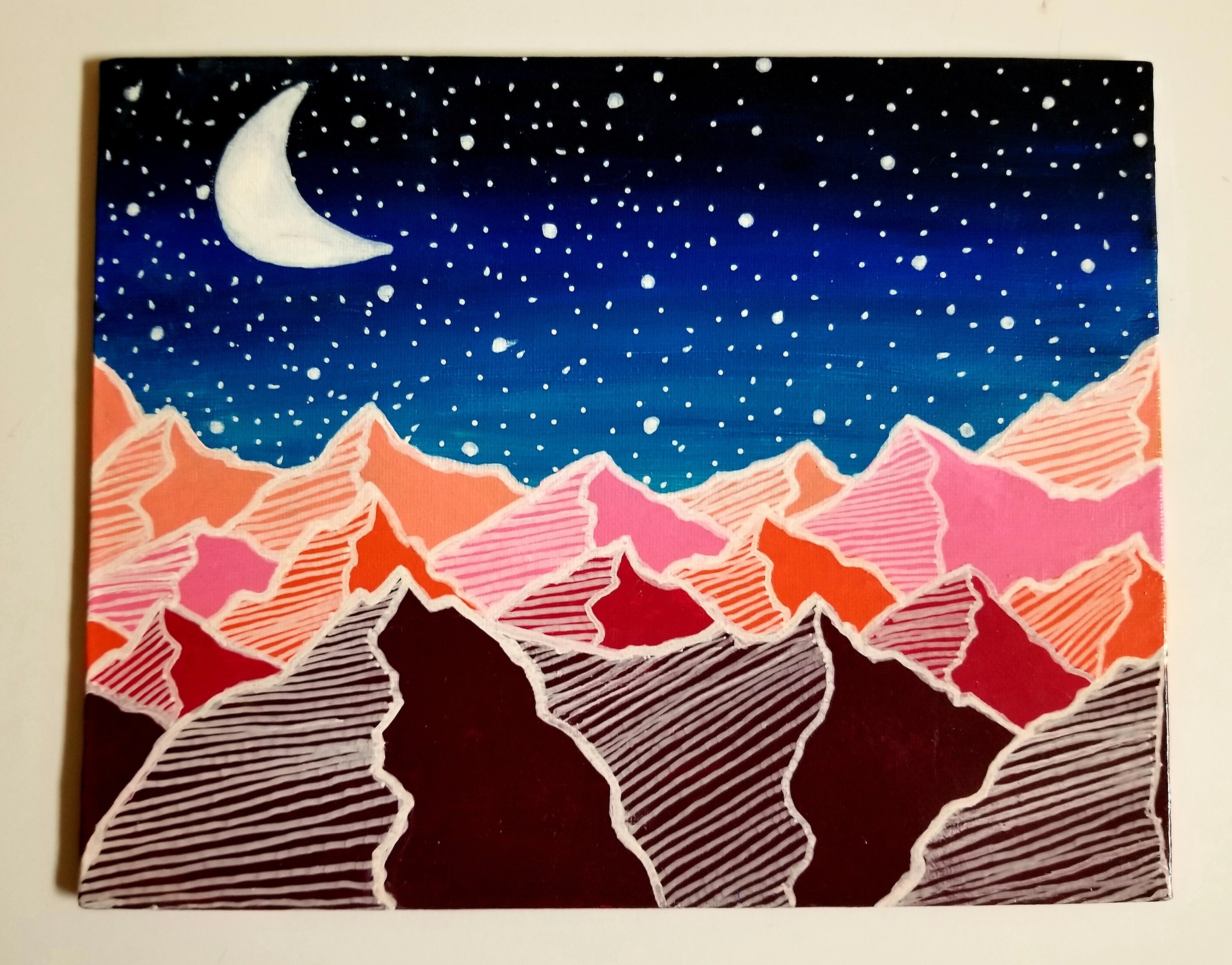 Nighttime Mountains - Etsy