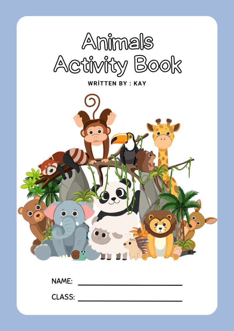 ANIMAL ACTIVITY BOOK - Etsy