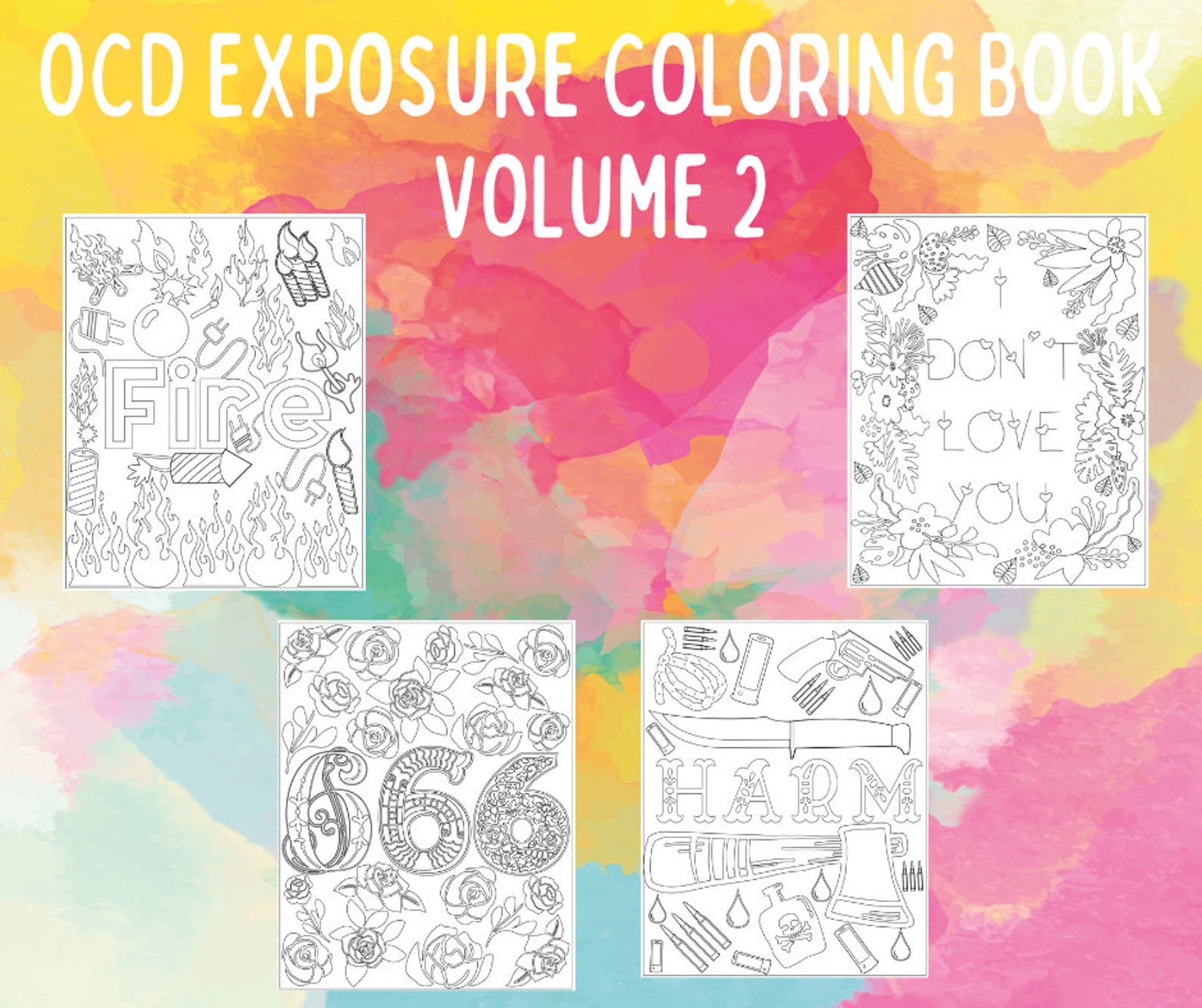 OCD Exposure Coloring Book: Volume 2 - Etsy