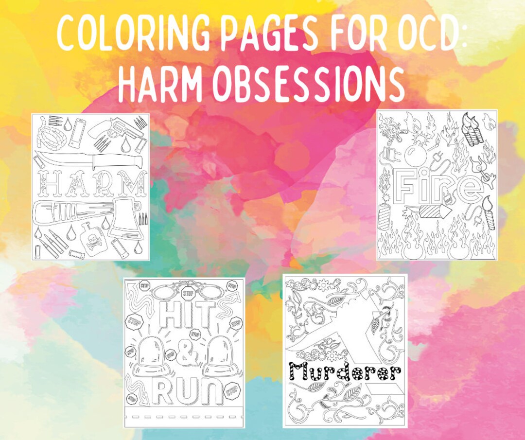 OCD Exposure Coloring Book: Harm Obsessions - Etsy