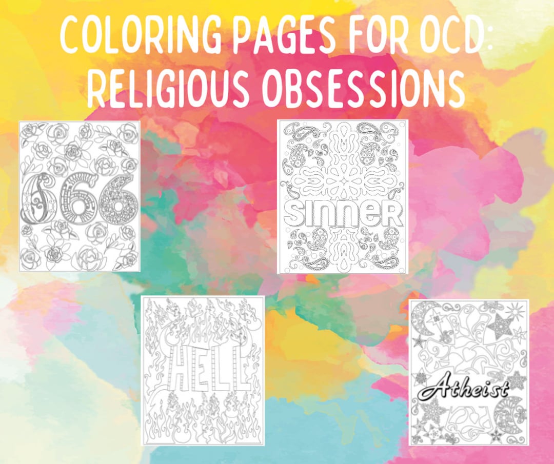 OCD Exposure Coloring Book: Religious Obsessions - Etsy