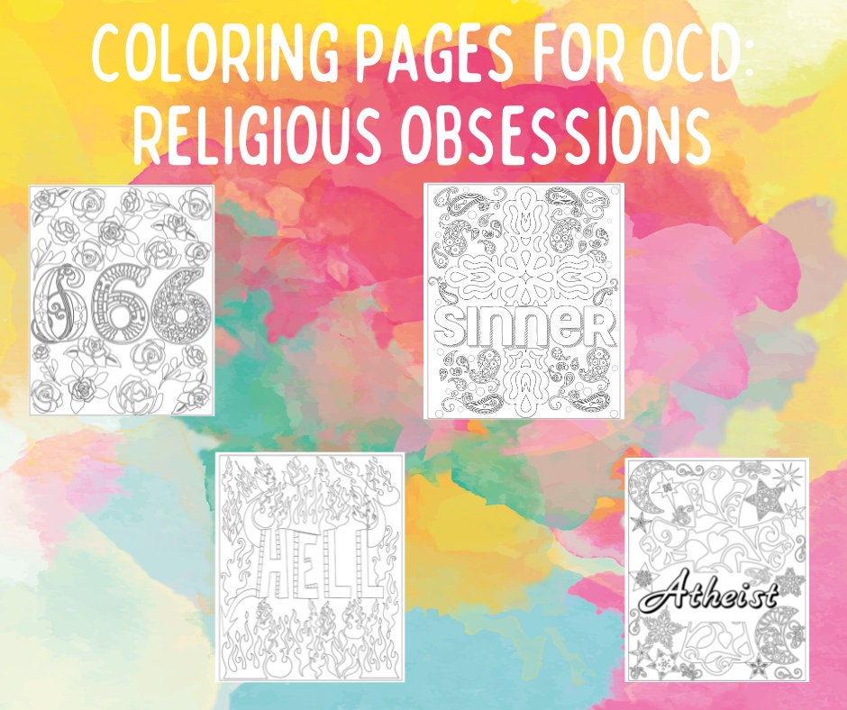 OCD Exposure Coloring Book: Religious Obsessions - Etsy