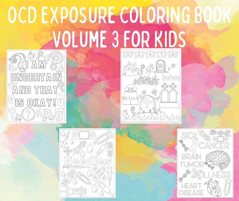 OCD Exposure Coloring Book: Volume 3 for Kids - Etsy