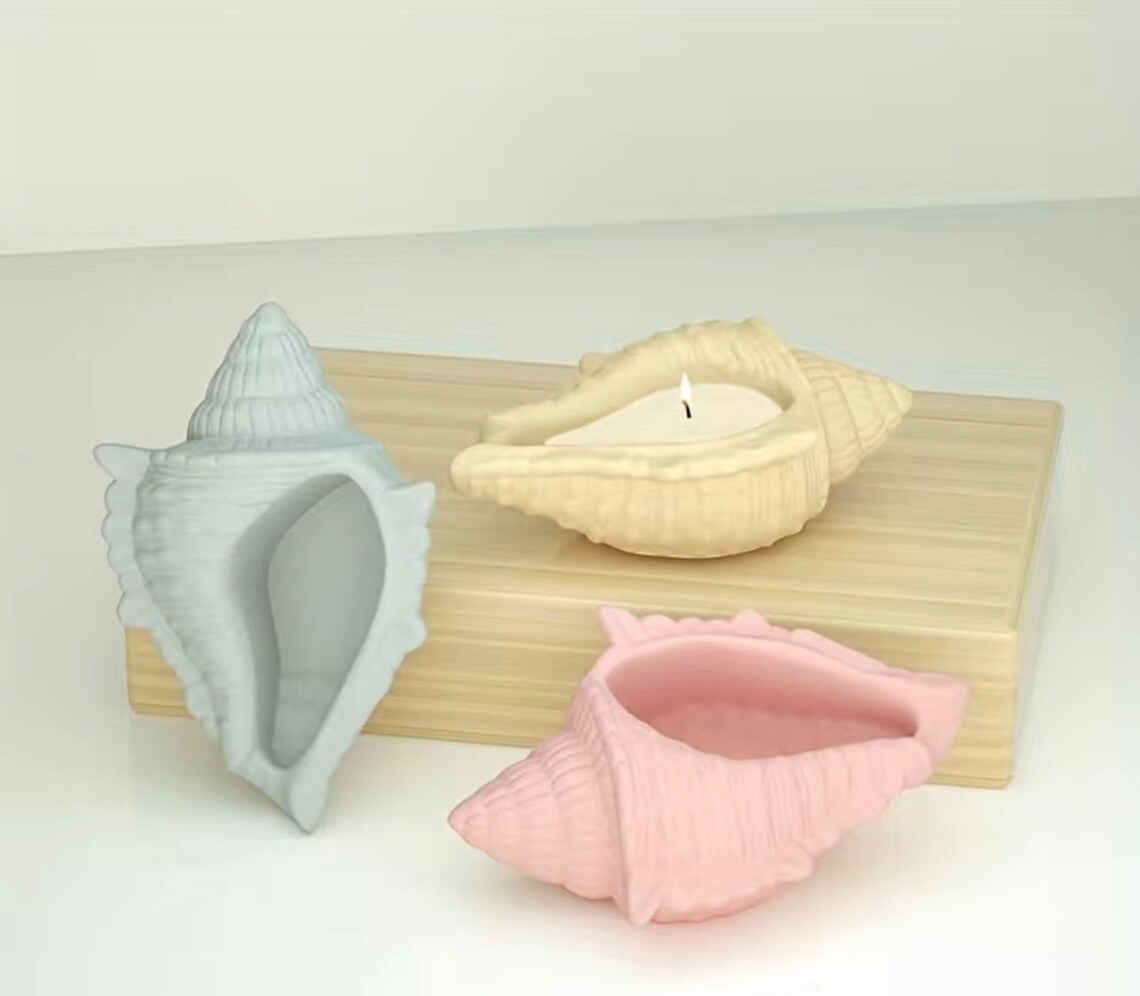 Large Sea Shell Candles - Etsy