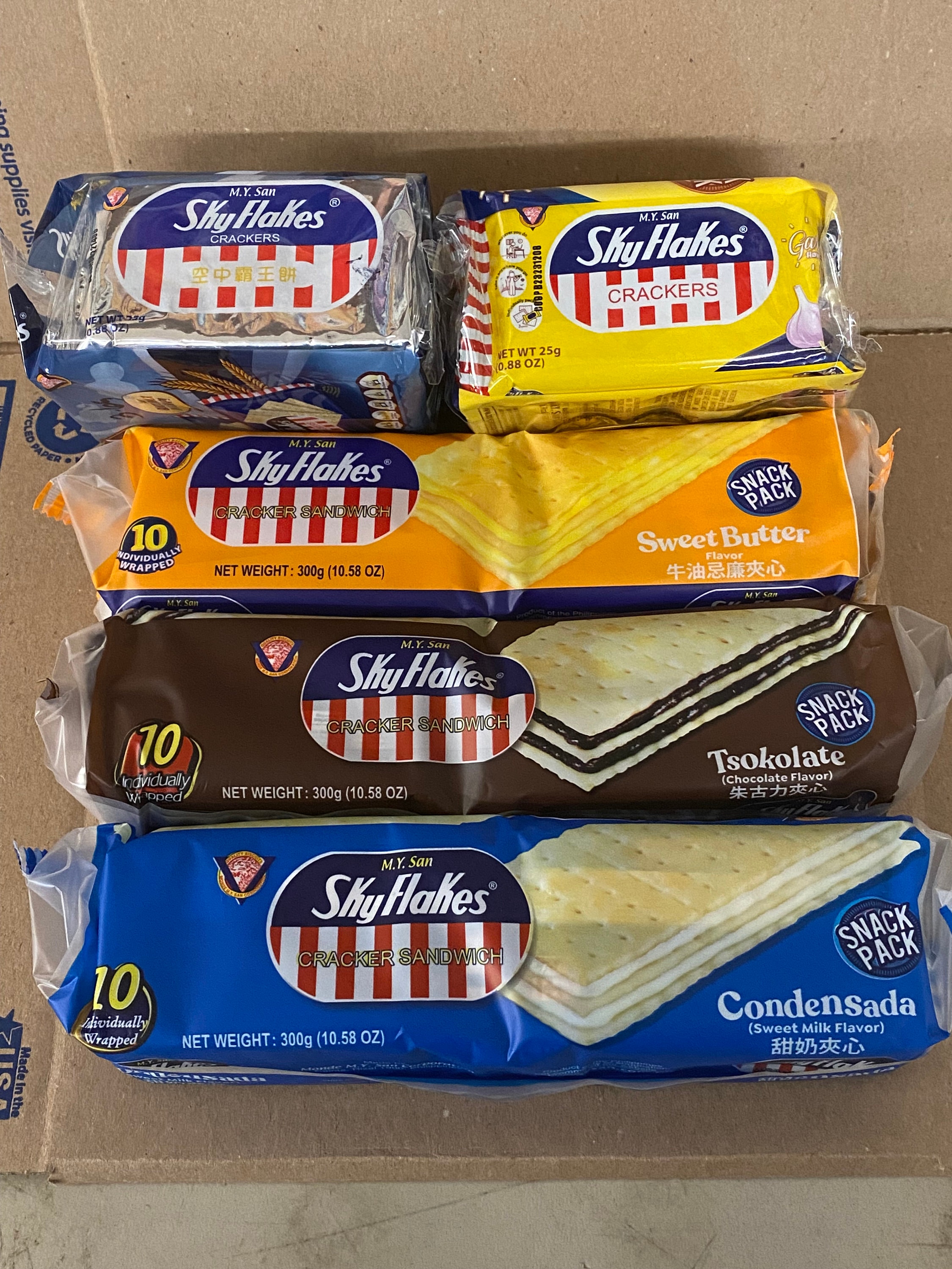 M.Y. San Skyflakes Cracker Sandwich Assorted Flavors Five - Etsy