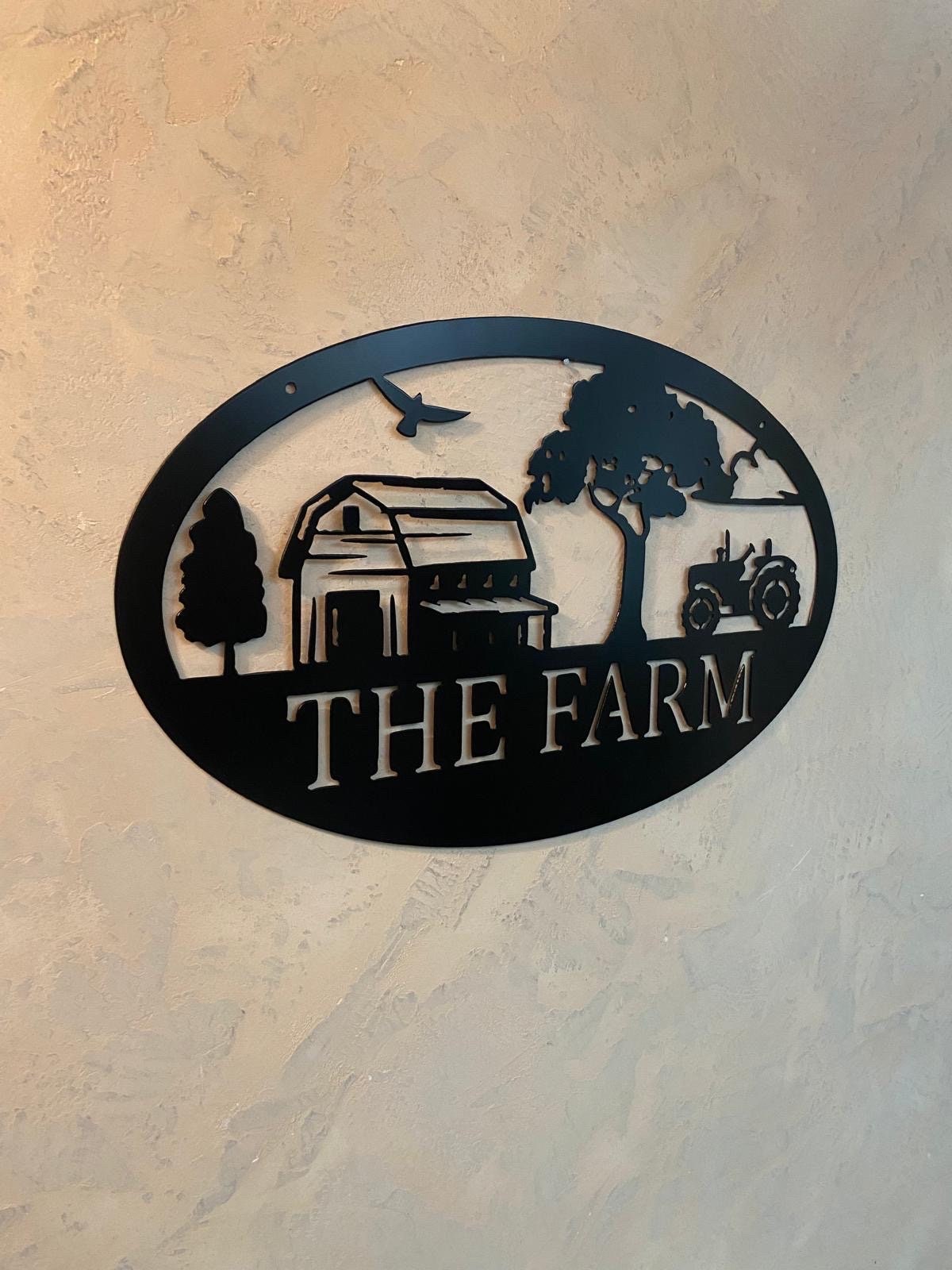 Custom Farm Metal Sign / Custom Tractor Sign / Personalized Farm Metal ...
