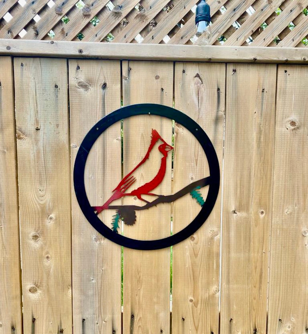 Cardinal Metal Bird Sign / Cardinal / Cardinal Decor / Cardinal Sign ...