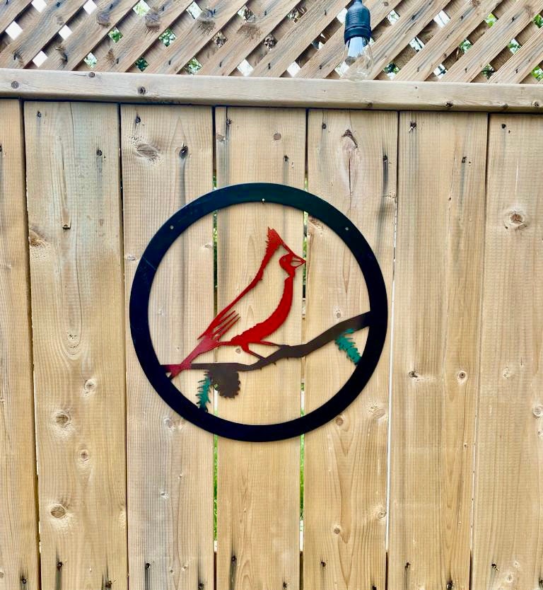 Cardinal Metal Bird Sign / Cardinal / Cardinal Decor / Cardinal Sign ...