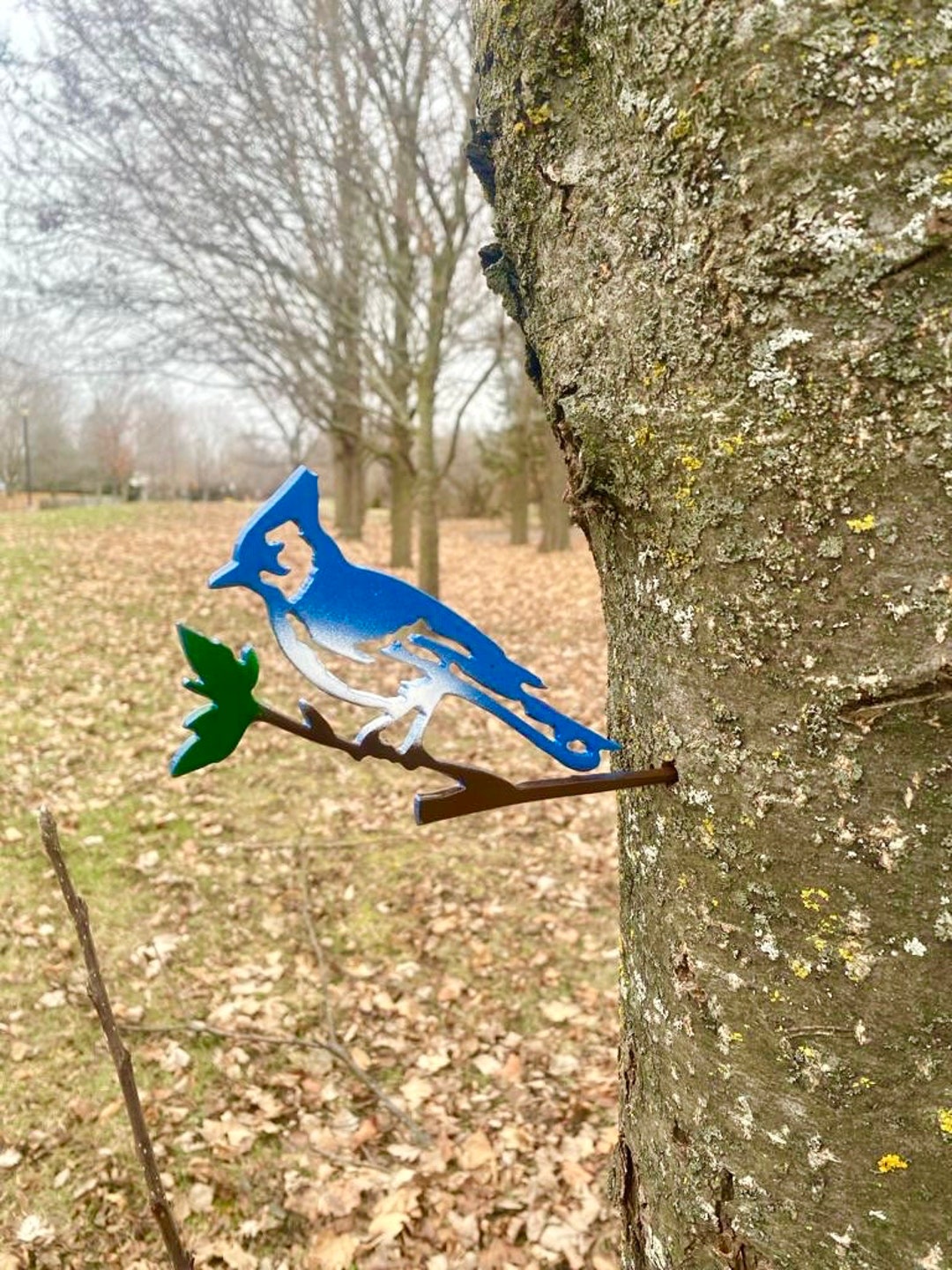 Small Blue Jay Metal Bird/ Metal Blue Jay Bird/ Cardinal Metal Bird ...