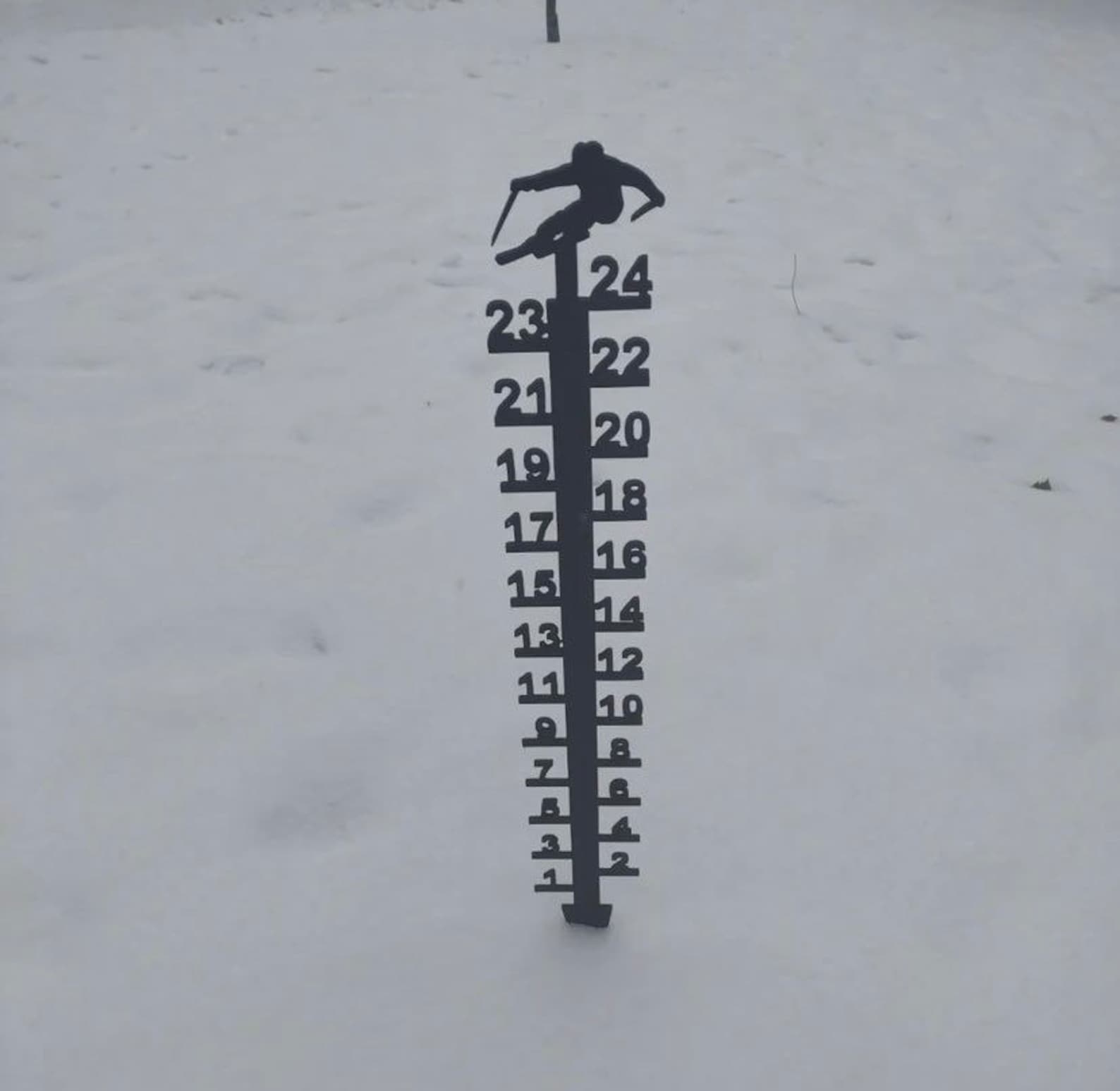 Snow Gauge / Snow Ruler / Metal Snow Ruler / Metal Snow Gage / Snowman ...