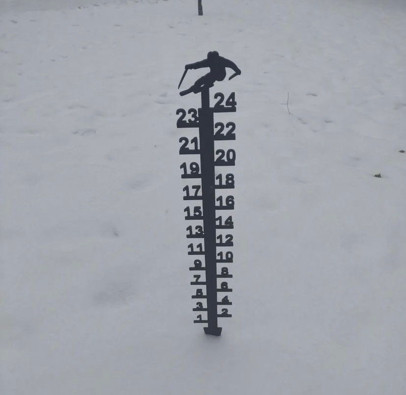 Snow Gauge / Snow Ruler / Metal Snow Ruler / Metal Snow Gage / Snowman ...