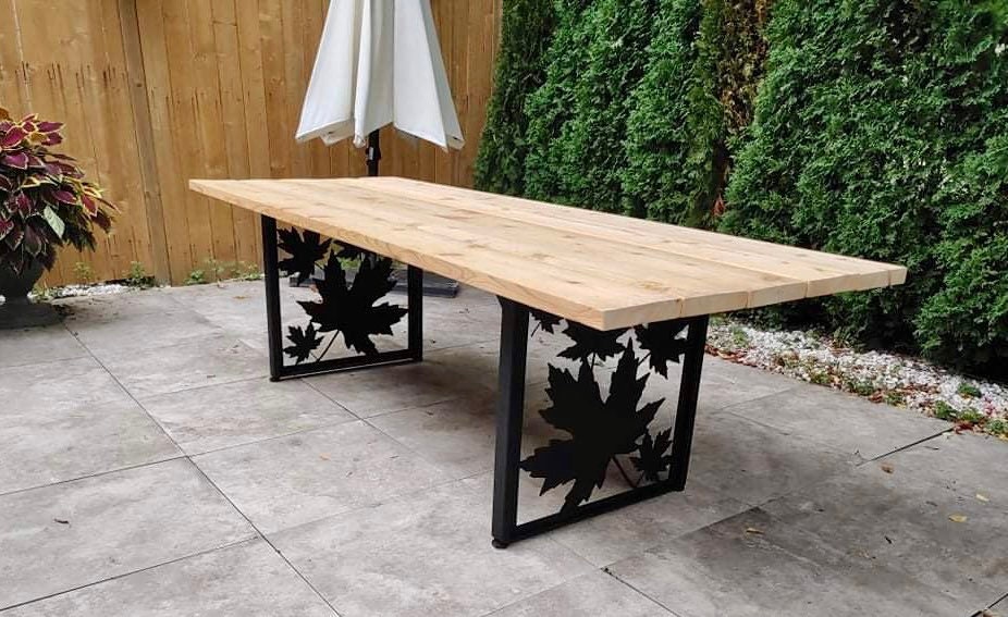 Metal Maple Leaf Table Legs ( LEGS ONLY ) / Metal Table Legs / Table ...