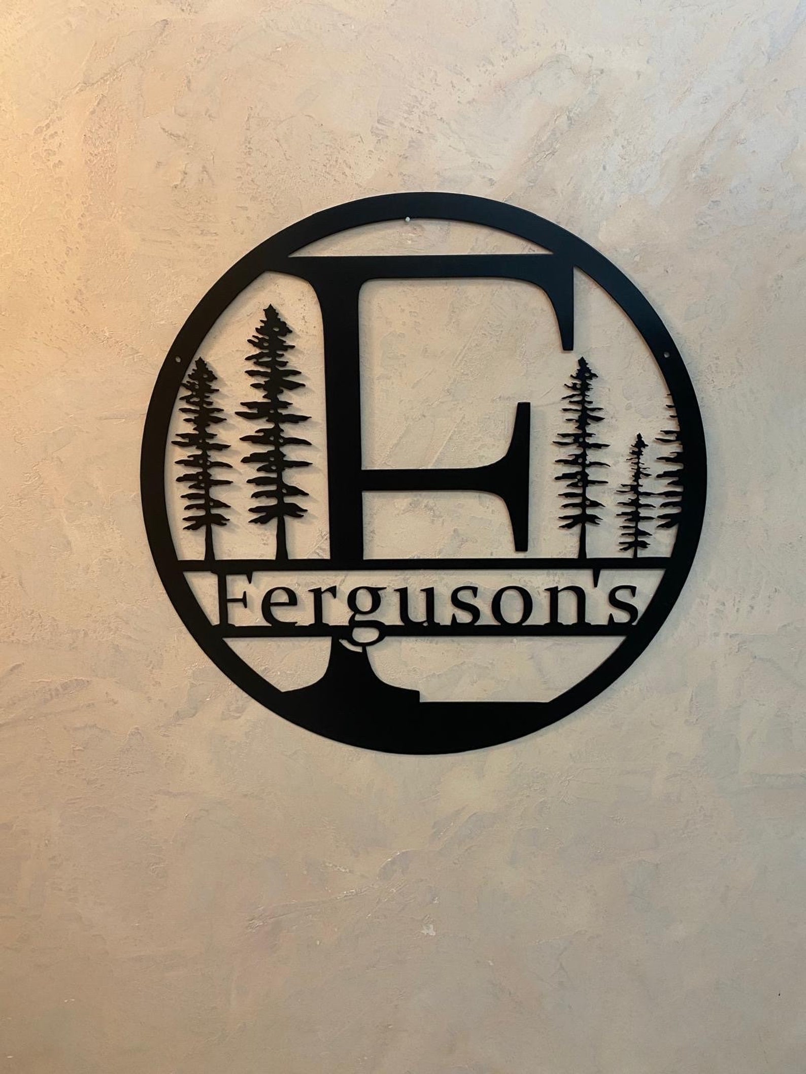 Custom Last Name Metal Sign / Custom Cottage Sign/ Personalized Letter ...