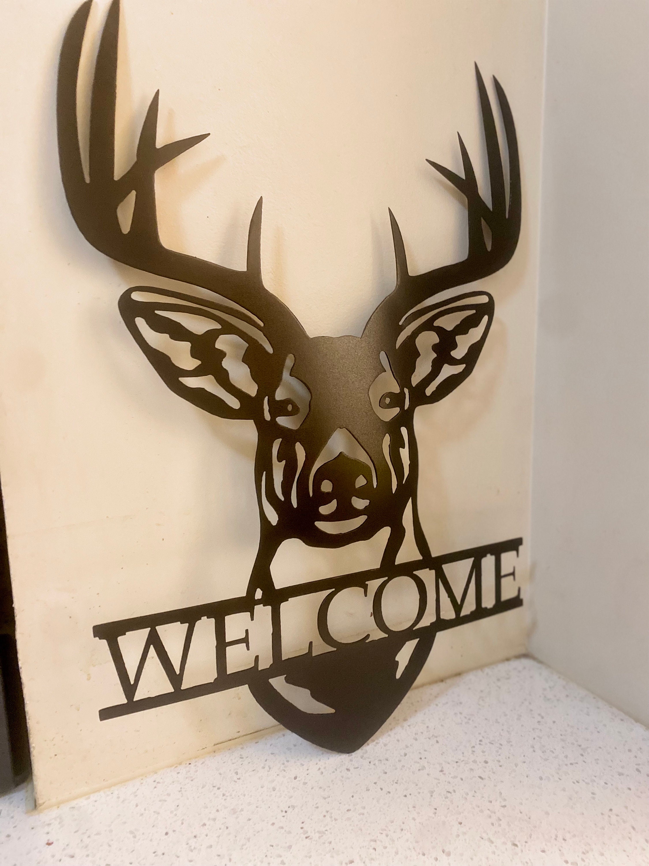 Custom Deer Metal Sign / Custom Cottage Sign/ Wall Deer Decor - Etsy