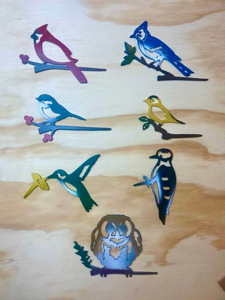 Small Blue Jay Metal Bird/ Metal Blue Jay Bird/ Cardinal Metal Bird ...
