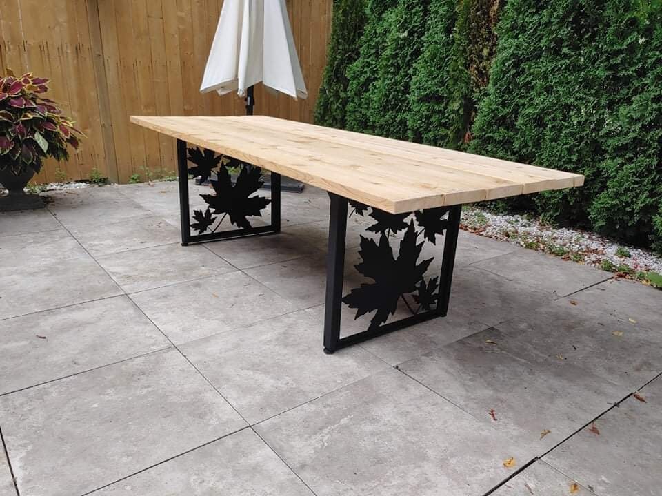 Metal Maple Leaf Table Legs ( LEGS ONLY ) / Metal Table Legs / Table ...