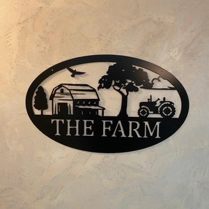 Custom Farm Metal Sign / Custom Tractor Sign / Personalized Farm Metal ...