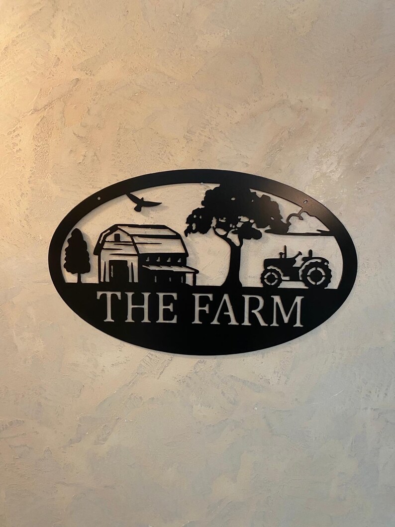 Custom Farm Metal Sign / Custom Tractor Sign / Personalized Farm Metal ...