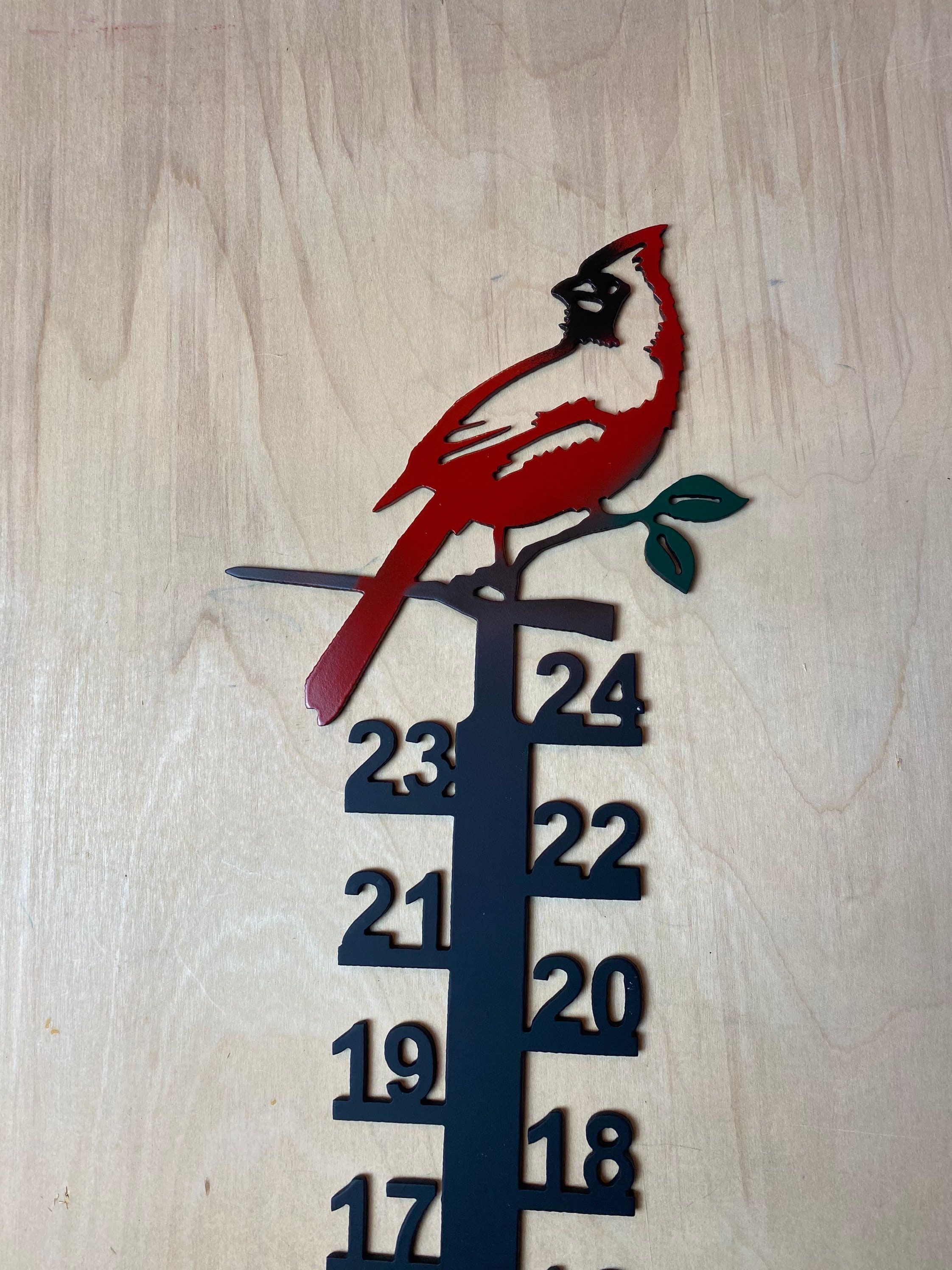 Cardinal Snow Gauge / Cardinal Metal Snow Ruler / Snow Ruler / Metal ...