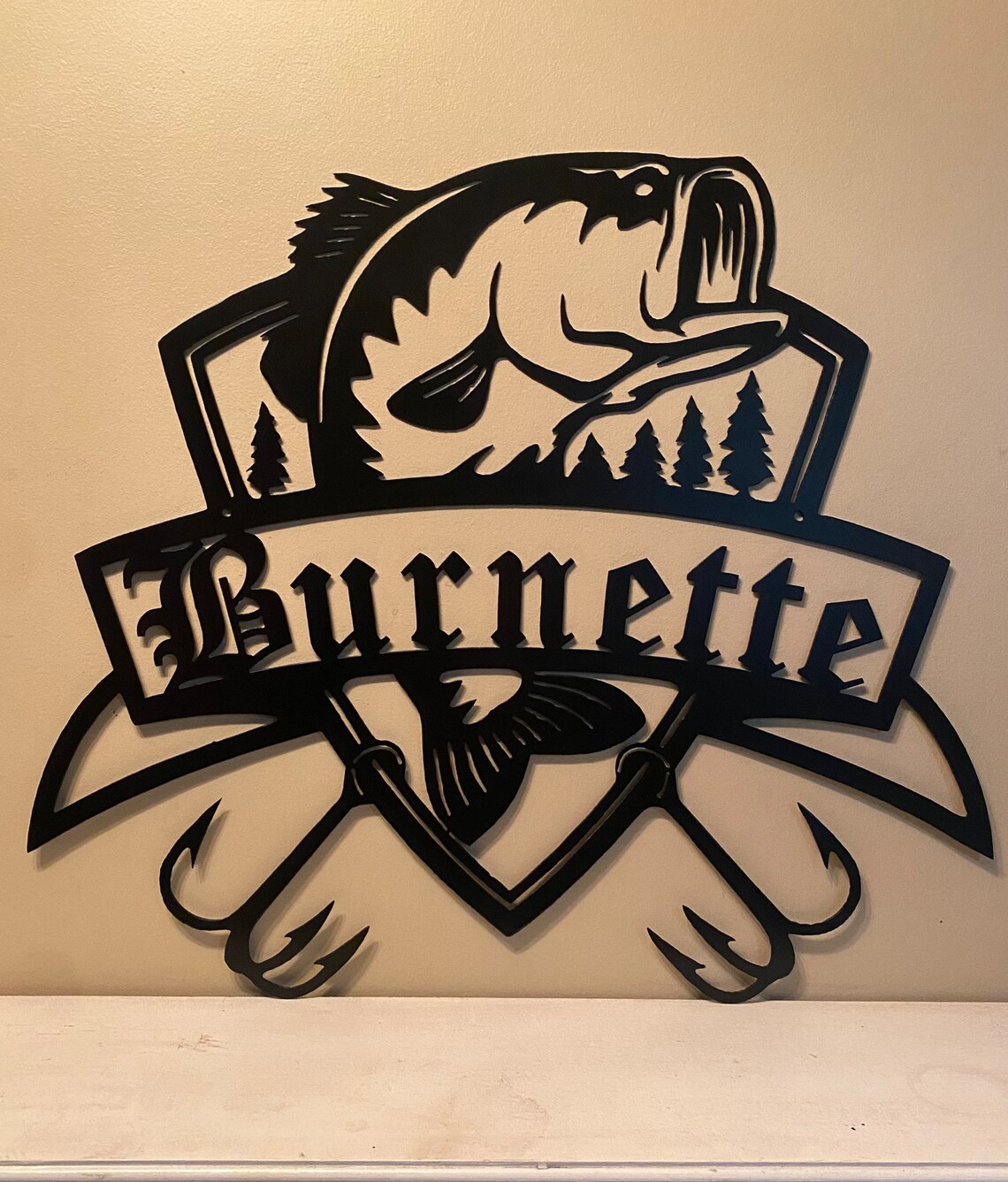 Custom Metal Fishing Sign / Gone Fishing Sign / Fishing Sign / Gift for ...