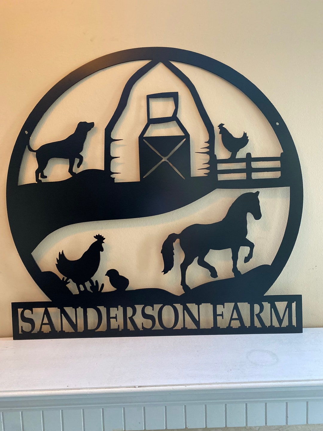 Metal Farm Sign / Outdoor Metal Farm Sign / Custom Farm Sign / Metal ...