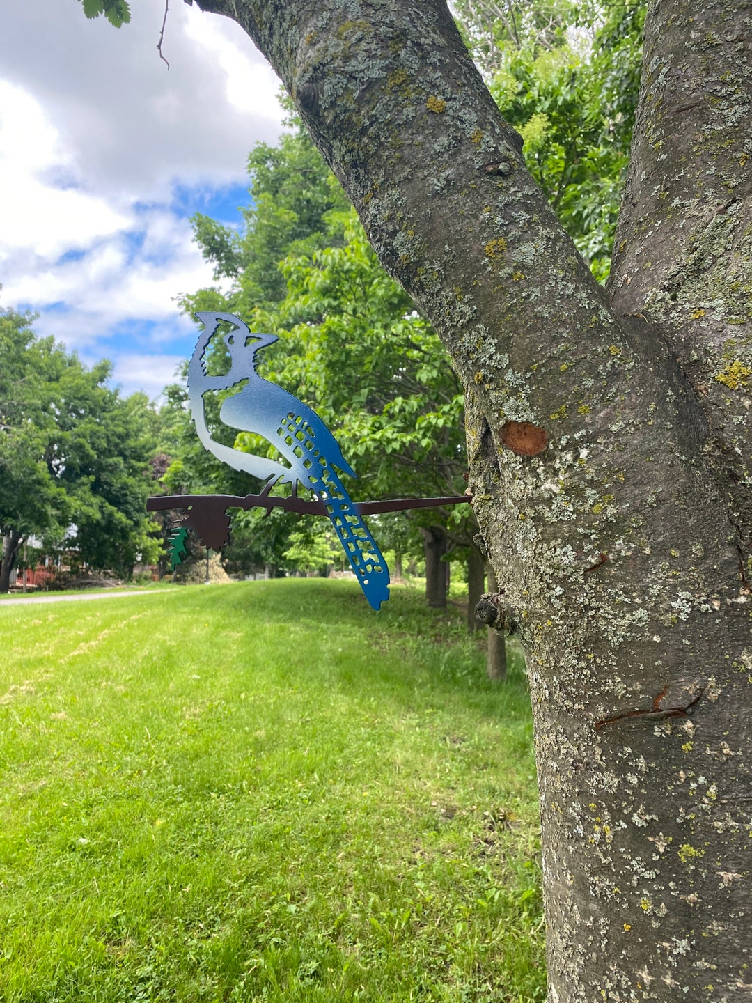 LARGE Metal Blue Jay / Blue Jay /cardinal / Metal Bird /blue Jay Bird ...