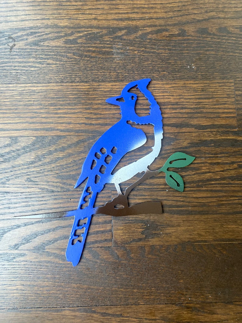 Blue Jay Metal Bird/ Metal Blue Jay Bird/ Cardinal Metal Bird/ Cottage ...