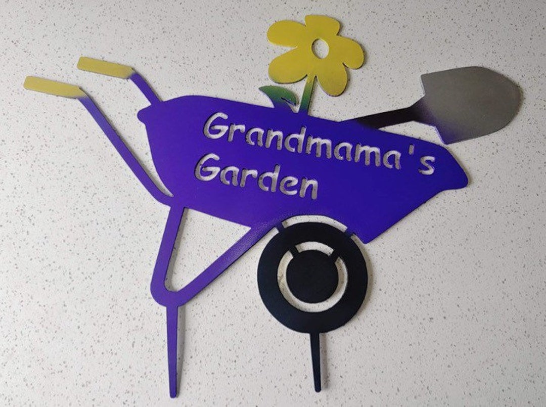 Personalized Garden Metal Wheelbarrow / Custom Garden Wheelbarrow ...