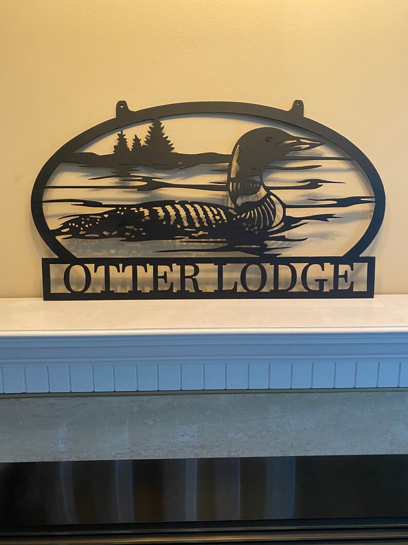 Custom Lake Metal Sign / Custom Cottage Sign/ Personalized Wall Decor ...