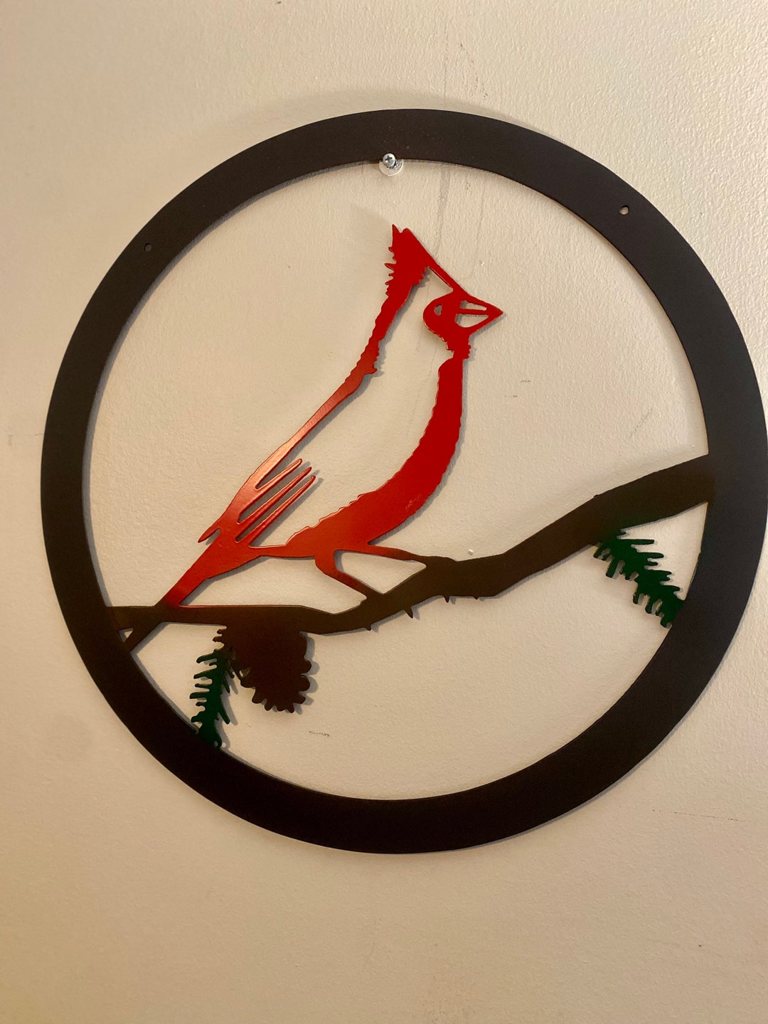 Cardinal Metal Bird Sign / Cardinal / Cardinal Decor / Cardinal Sign ...