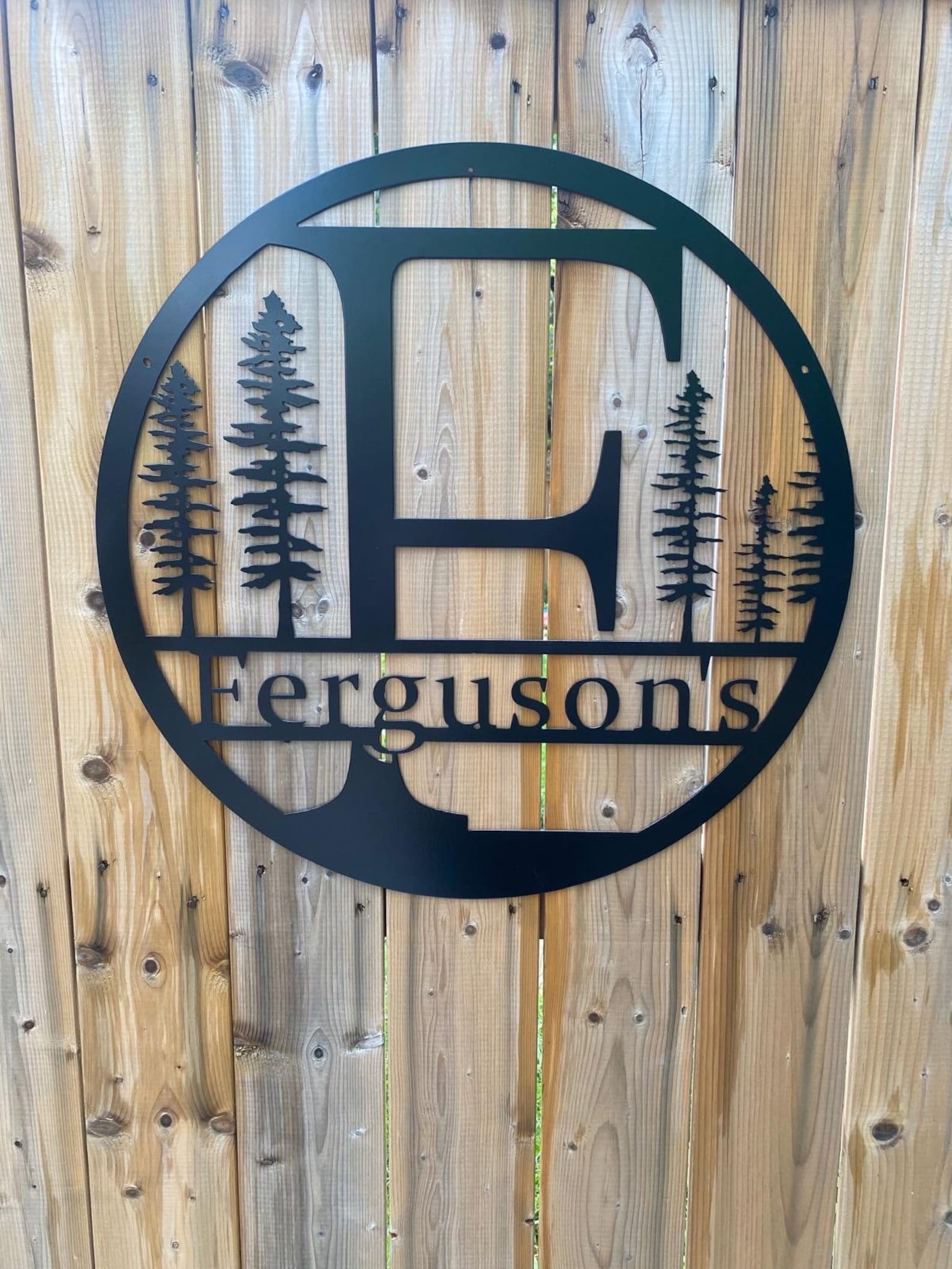 Custom Last Name Metal Sign / Custom Cottage Sign/ Personalized Letter ...