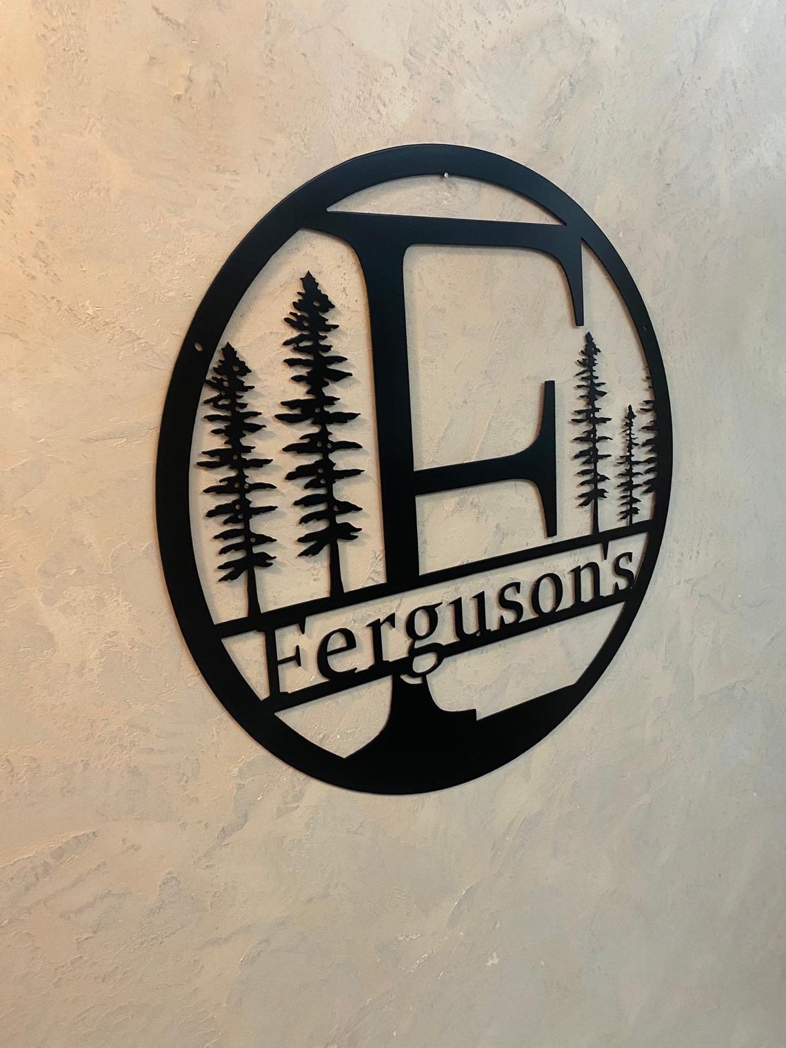 Custom Last Name Metal Sign / Custom Cottage Sign/ Personalized Letter ...