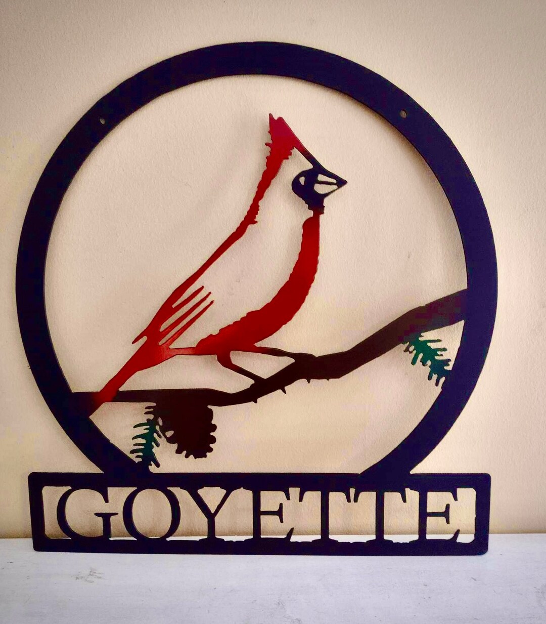 Cardinal Custom Metal Sign / Metal Cardinal / Cardinal / Cardinal Sign ...