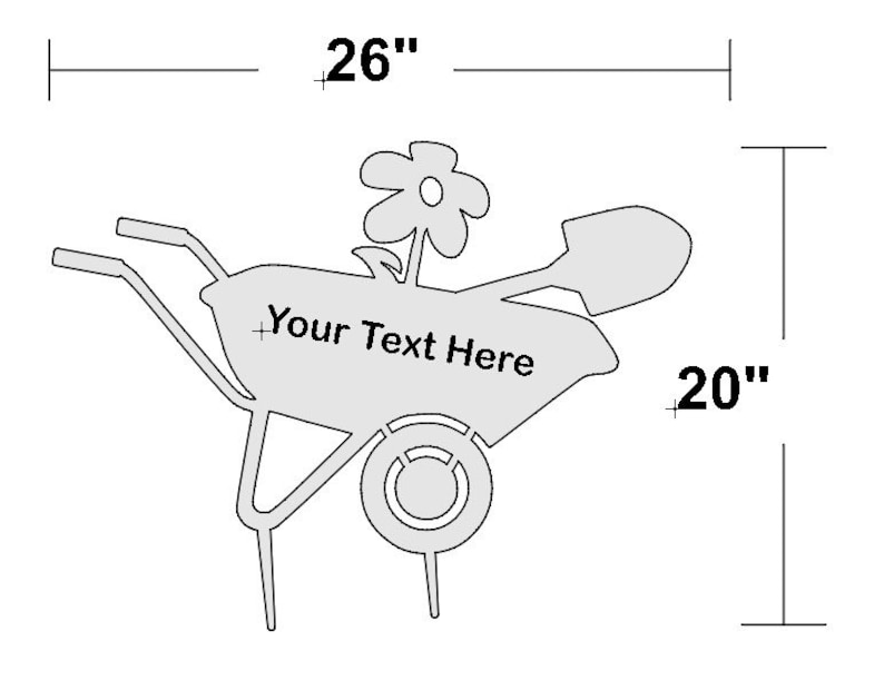 Personalized Garden Metal Wheelbarrow / Custom Garden Wheelbarrow ...