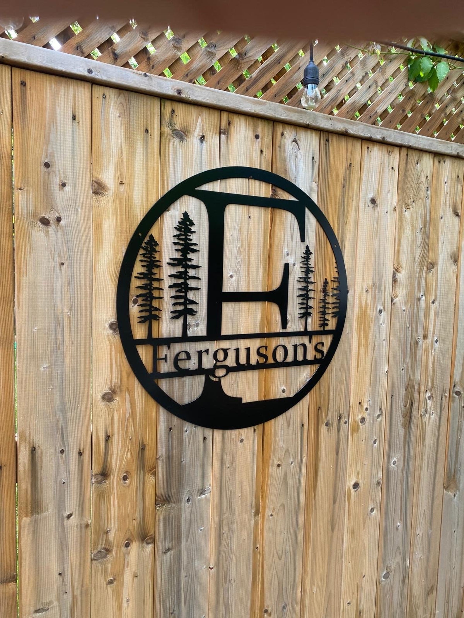 Custom Last Name Metal Sign / Custom Cottage Sign/ Personalized Letter ...