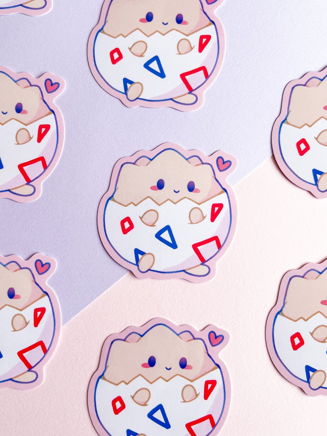 Round Baby Togepi Sticker Cute Anime Stickers Kawaii - Etsy